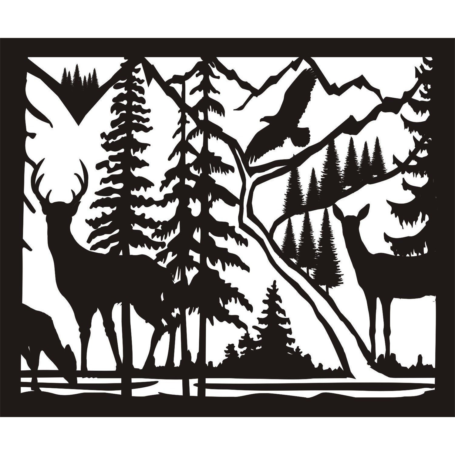 Buck And Doe Drawing